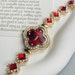 Red Four Leaf Flower Women Wrist Watch,vintage Gold Watch,gold Watch ...