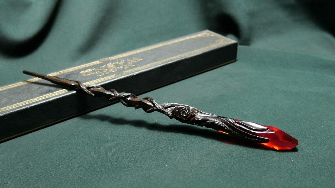 Custom Thorn Rose Wooden Wands | Hand-carved Resin Wands | Handmade ...