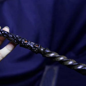 Custom Spiral Wooden Wands | Hand-carved Wands | Handmade Magic Wand ...