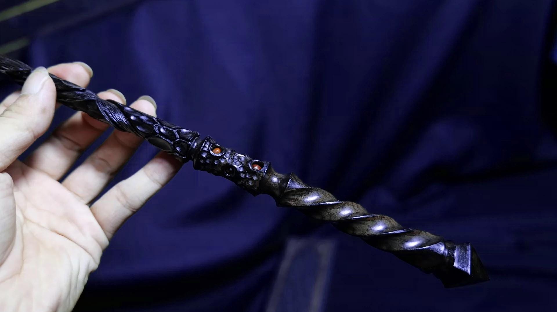 Custom Spiral Wooden Wands | Hand-carved Wands | Handmade Magic Wand | Witch's Wand | Unique ...