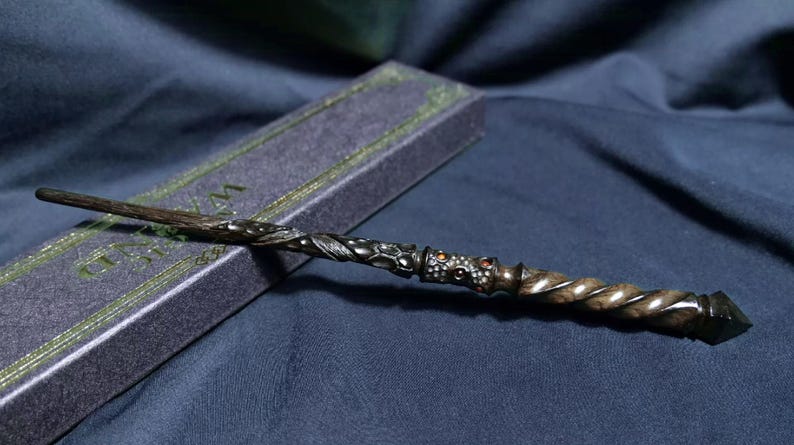 Custom Spiral Wooden Wands | Hand-carved Wands | Handmade Magic Wand ...