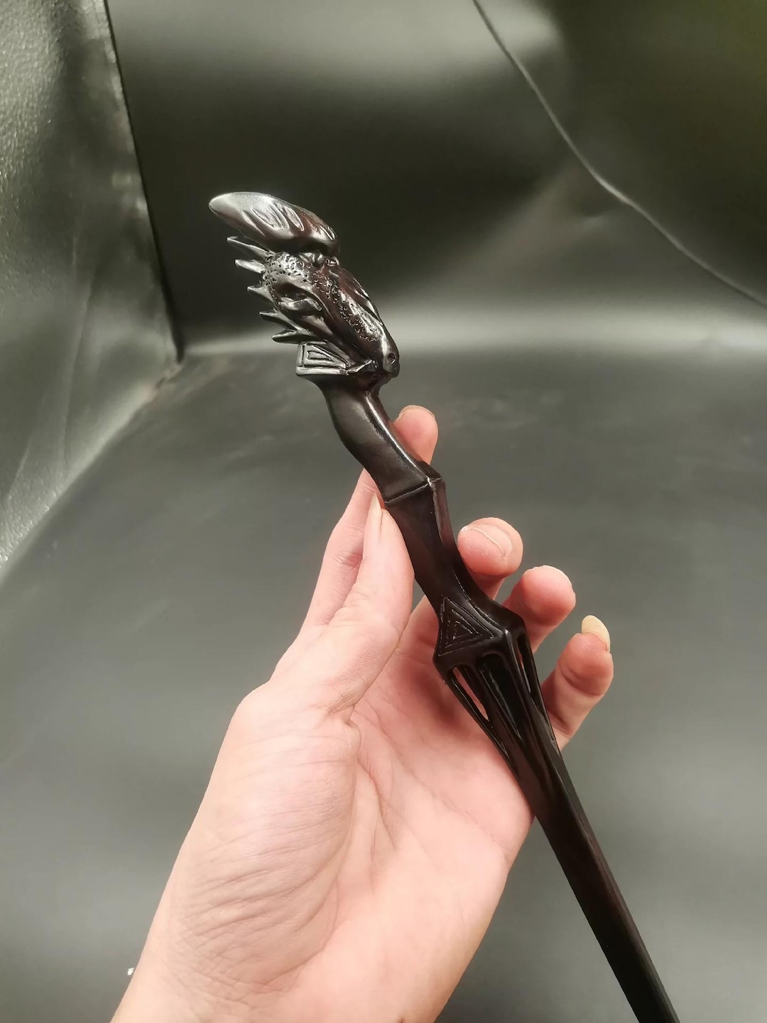 Custom Personalized Monster Head Wooden Wands Hand-carved Wands ...