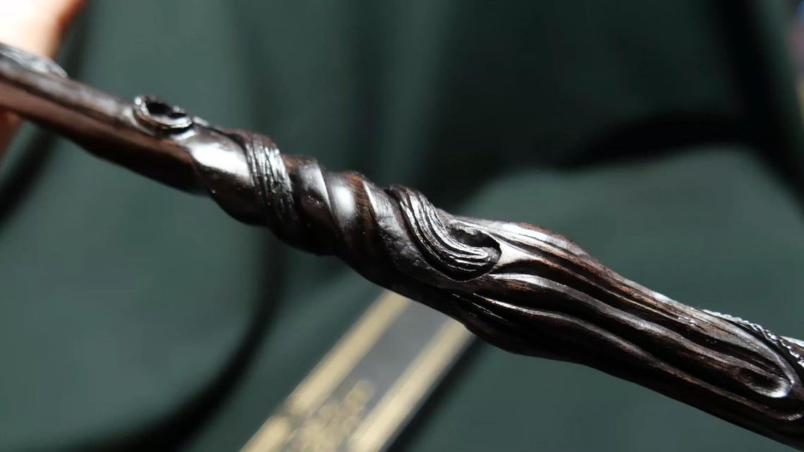 Custom Feathers Vines Wooden Wands | Hand-carved Wands | Handmade Magic ...
