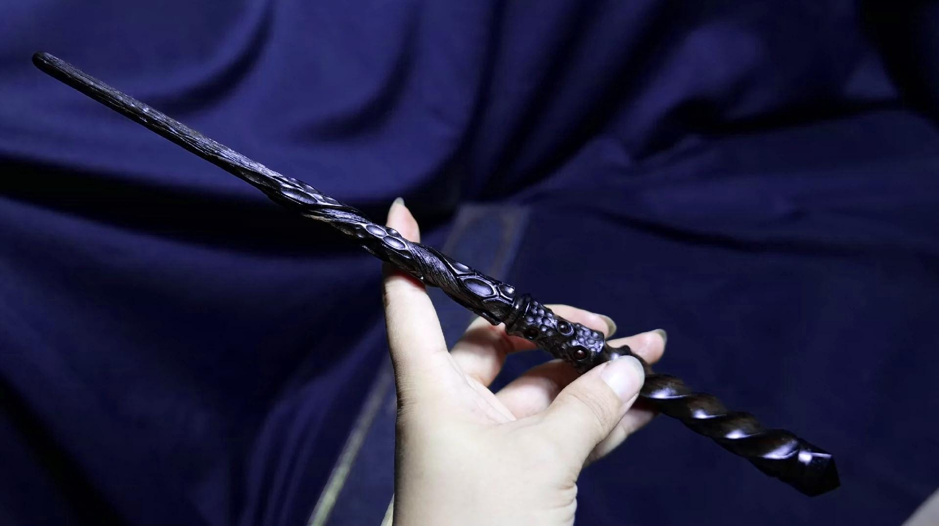 Custom Spiral Wooden Wands | Hand-carved Wands | Handmade Magic Wand ...