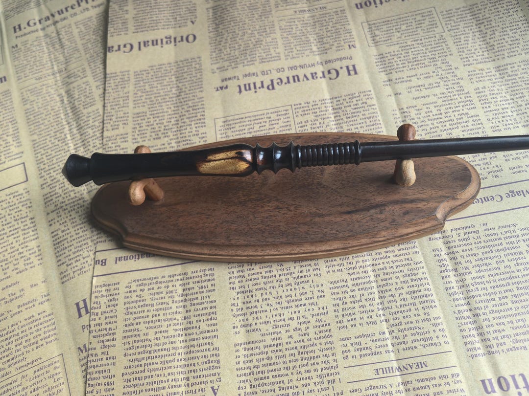 Handcrafted Wooden Wand Stand, Magic Wand Display Stand, Wizard Wand ...