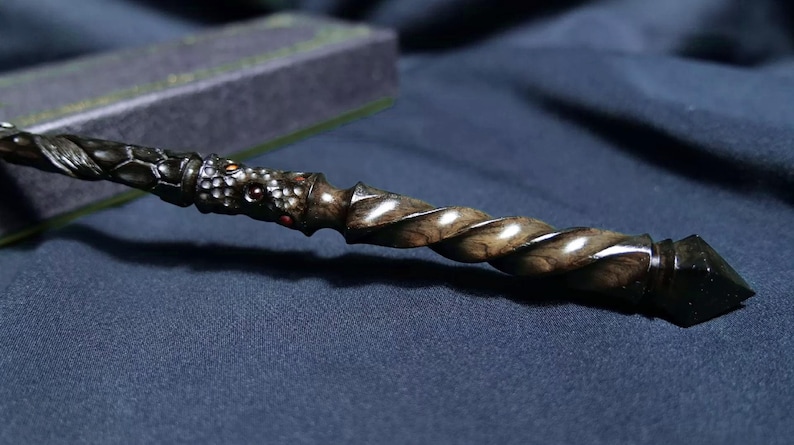 Custom Spiral Wooden Wands | Hand-carved Wands | Handmade Magic Wand ...