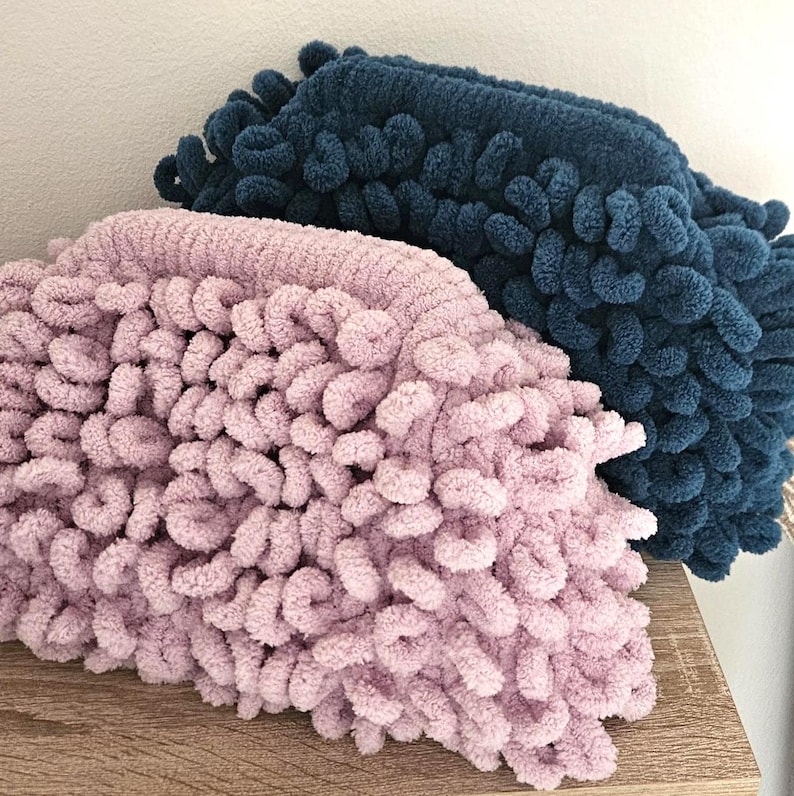 Handmade Puffy Crochet Bag, Chunky Plush Purse, Soft Handbag, Pink or ...
