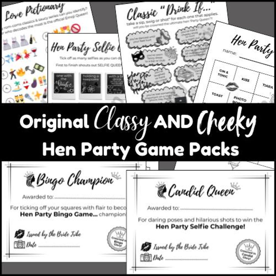 DOUBLE Hen Party Games Pack: Original Classy & Cheeky Editions I ...