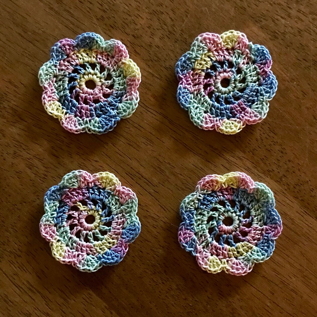 Pastel Spool Pin Doilies - Set of 4 - Perfect for Vintage Sewing ...