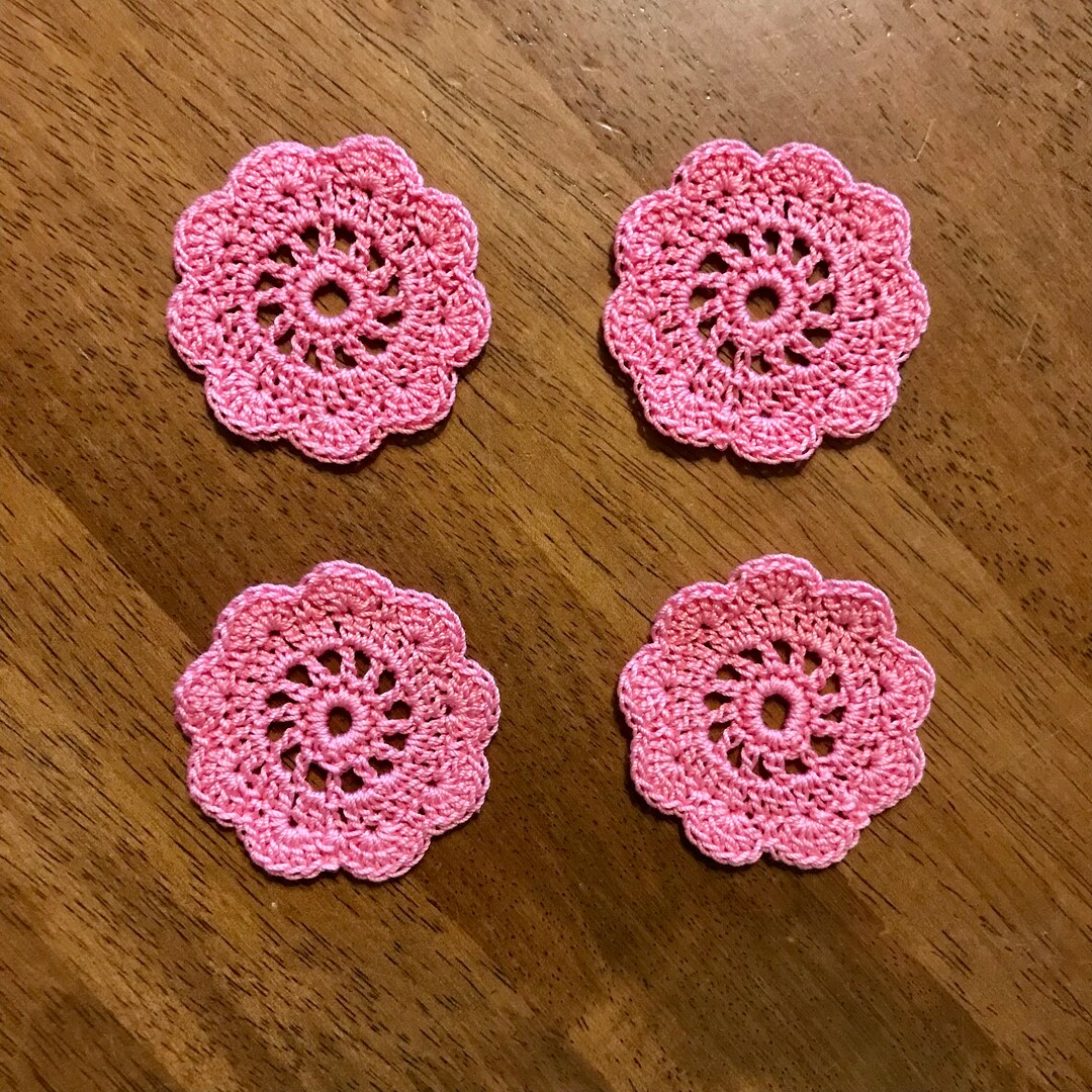 Pink Spool Pin Doilies - Set of 4 - Perfect for Vintage Sewing Machines ...