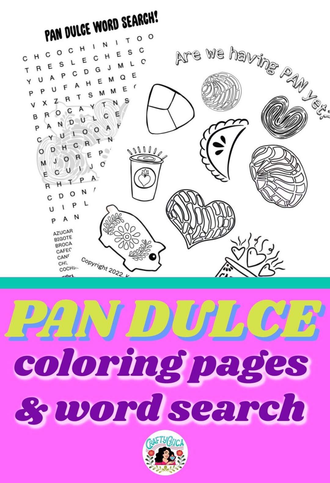 Pan Dulce Fiesta: Hand-drawn Coloring Packet - Etsy