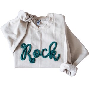 Custom Chenille Yarn Embroidered Crewneck | Chenille Yarn | Chenille ...