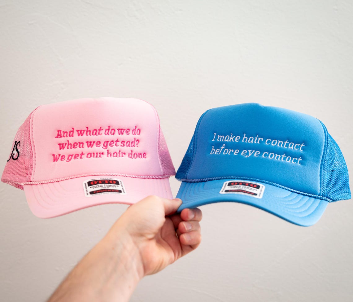 Custom Embroidered Mesh Trucker Hats Embroidered Trucker Hats Trendy ...