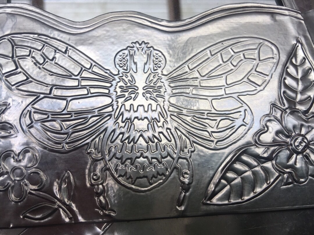 Bee Mirror. Hanging Pewter Mirror With a Bee Design Bathroom Mirror ...