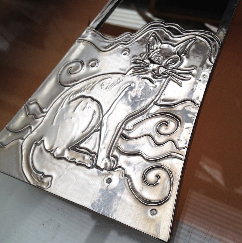 Siamese Cat Mirror: Hand Tooled Pewter Frame, Cat Lover Gift - Etsy