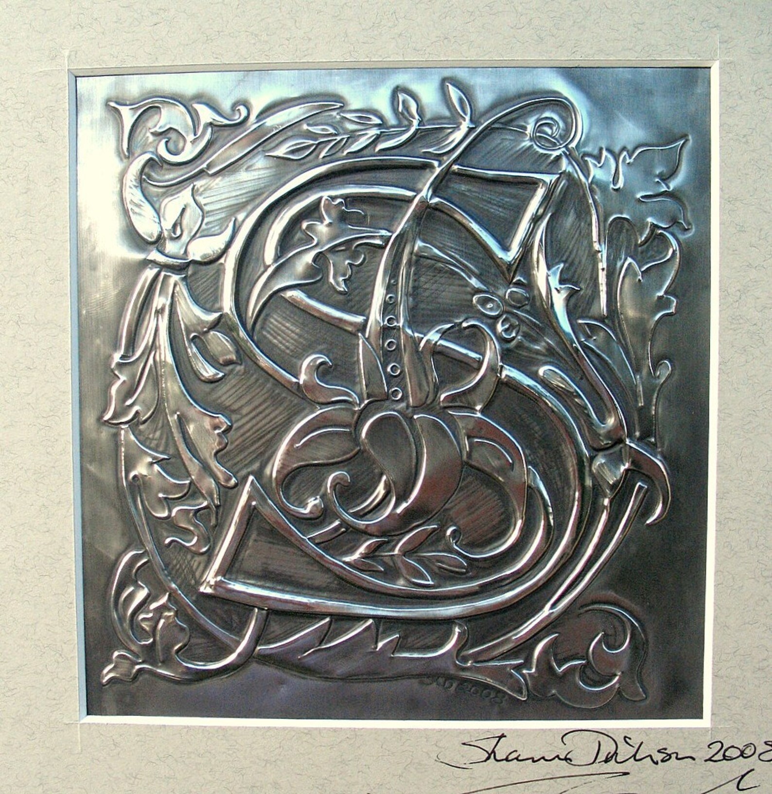 PEWTER MONOGRAM LETTER S - Etsy