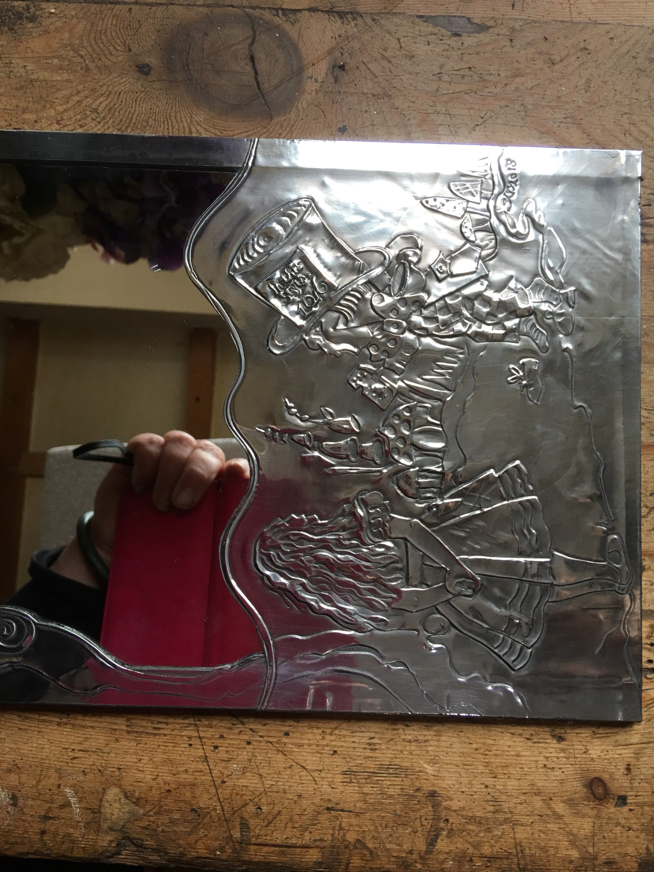 Alice in Wonderland Mirror. Alice the Cheshire Cat and the - Etsy UK