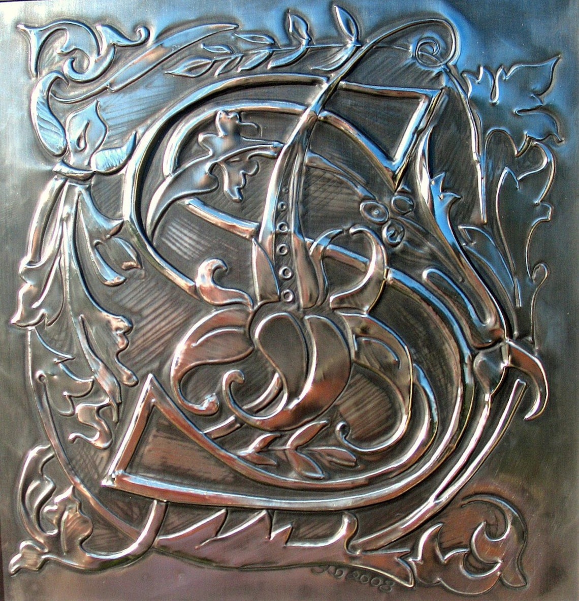 PEWTER MONOGRAM LETTER S - Etsy