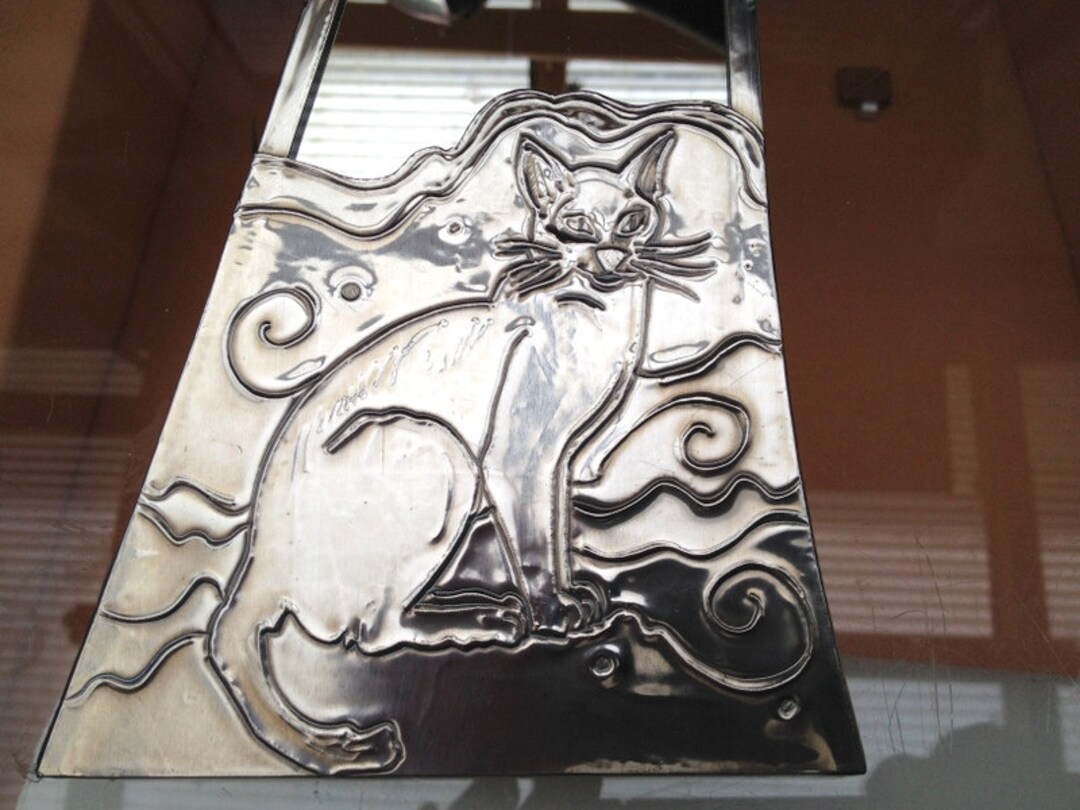 Siamese Cat Mirror: Hand Tooled Pewter Frame, Cat Lover Gift - Etsy
