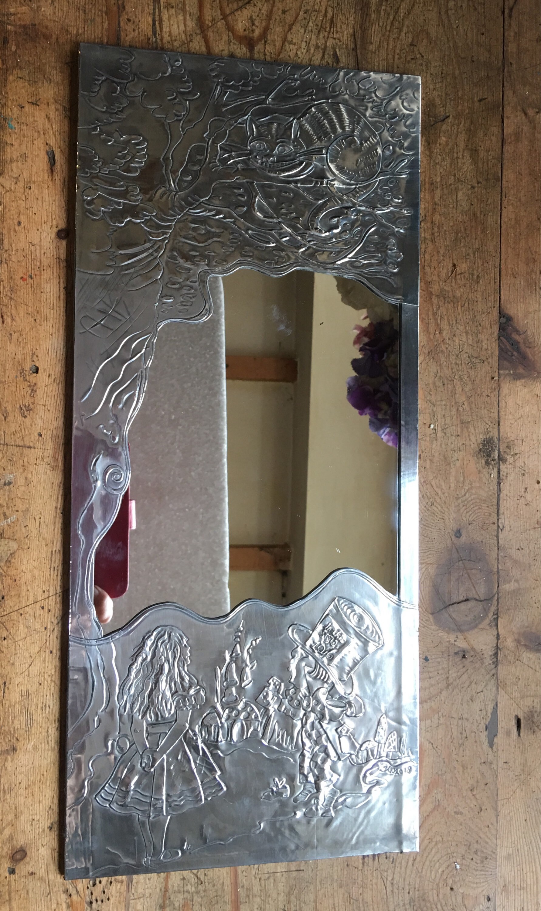Alice in Wonderland Mirror. Alice the Cheshire Cat and the - Etsy UK