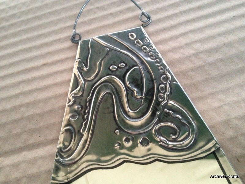Pewter Octopus Bathroom Mirror - Etsy