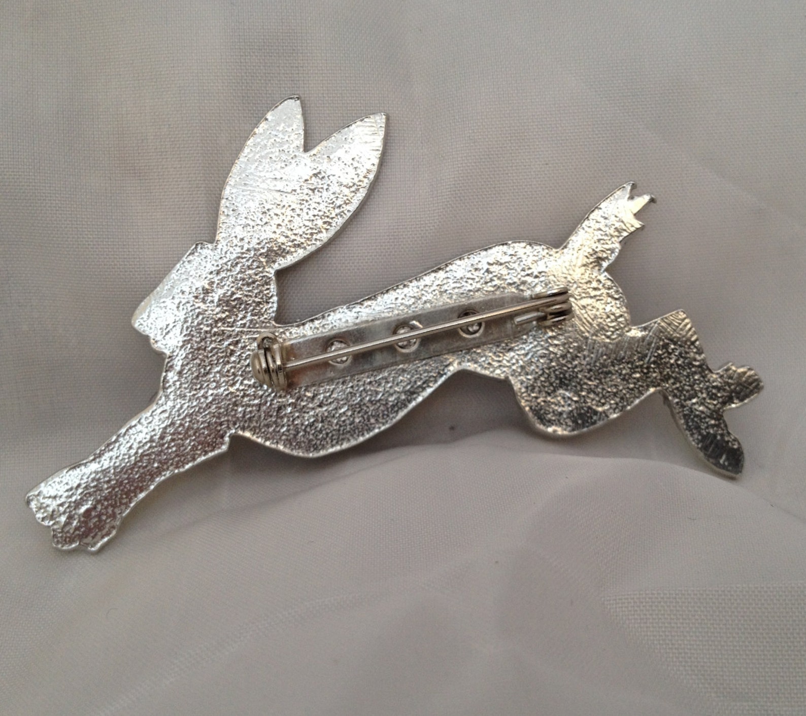 Hare Brooch. Pewter Brooch Running Hare Pin. - Etsy