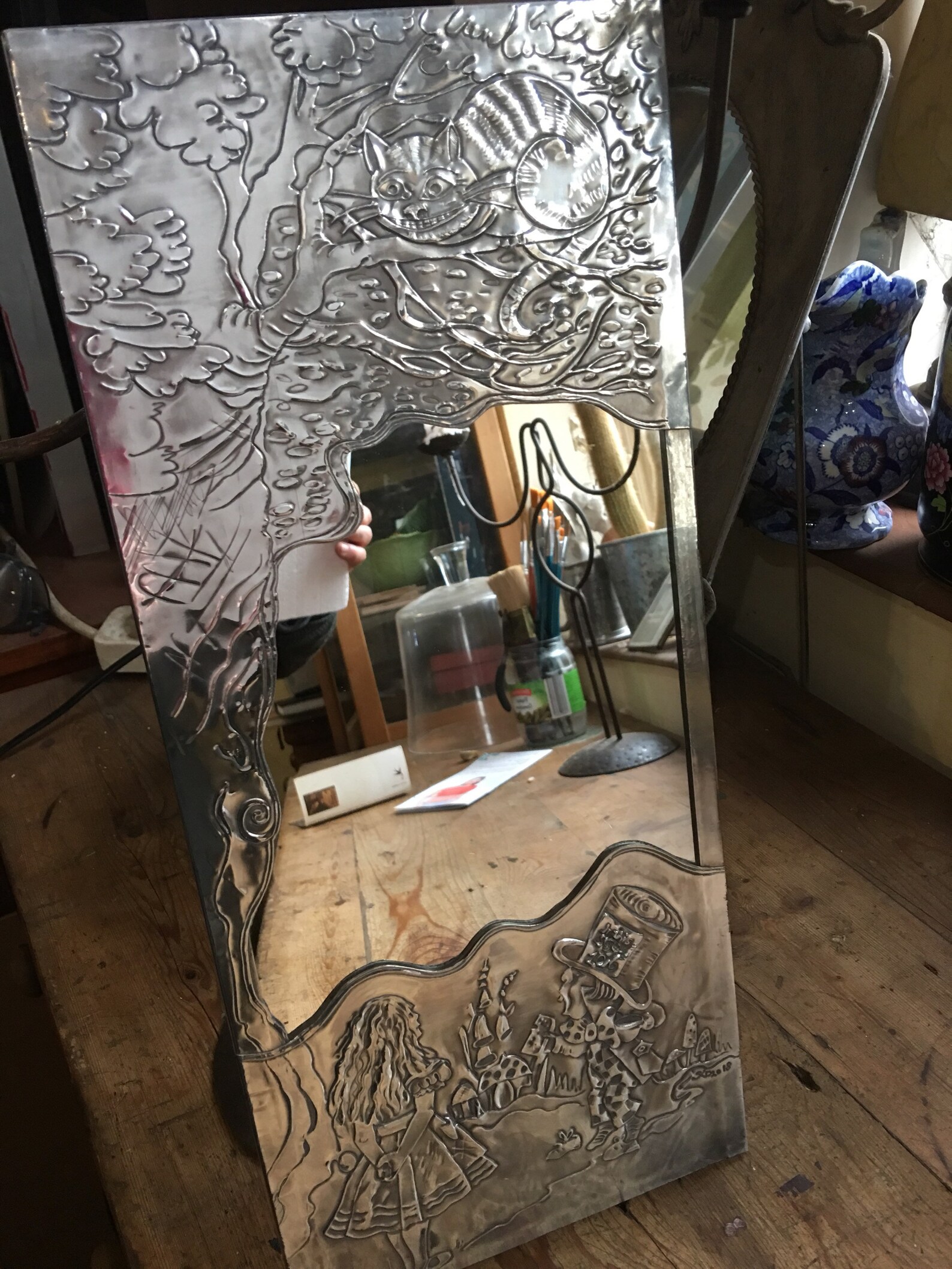 Alice in Wonderland Mirror. Alice the Cheshire Cat and the - Etsy