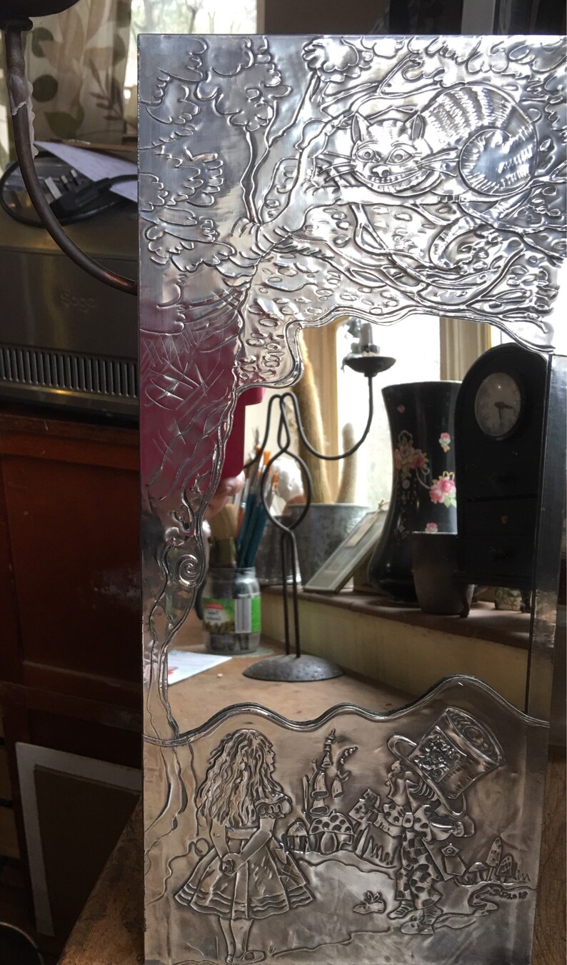 Alice in wonderland mirror. Alice the Cheshire Cat and the | Etsy