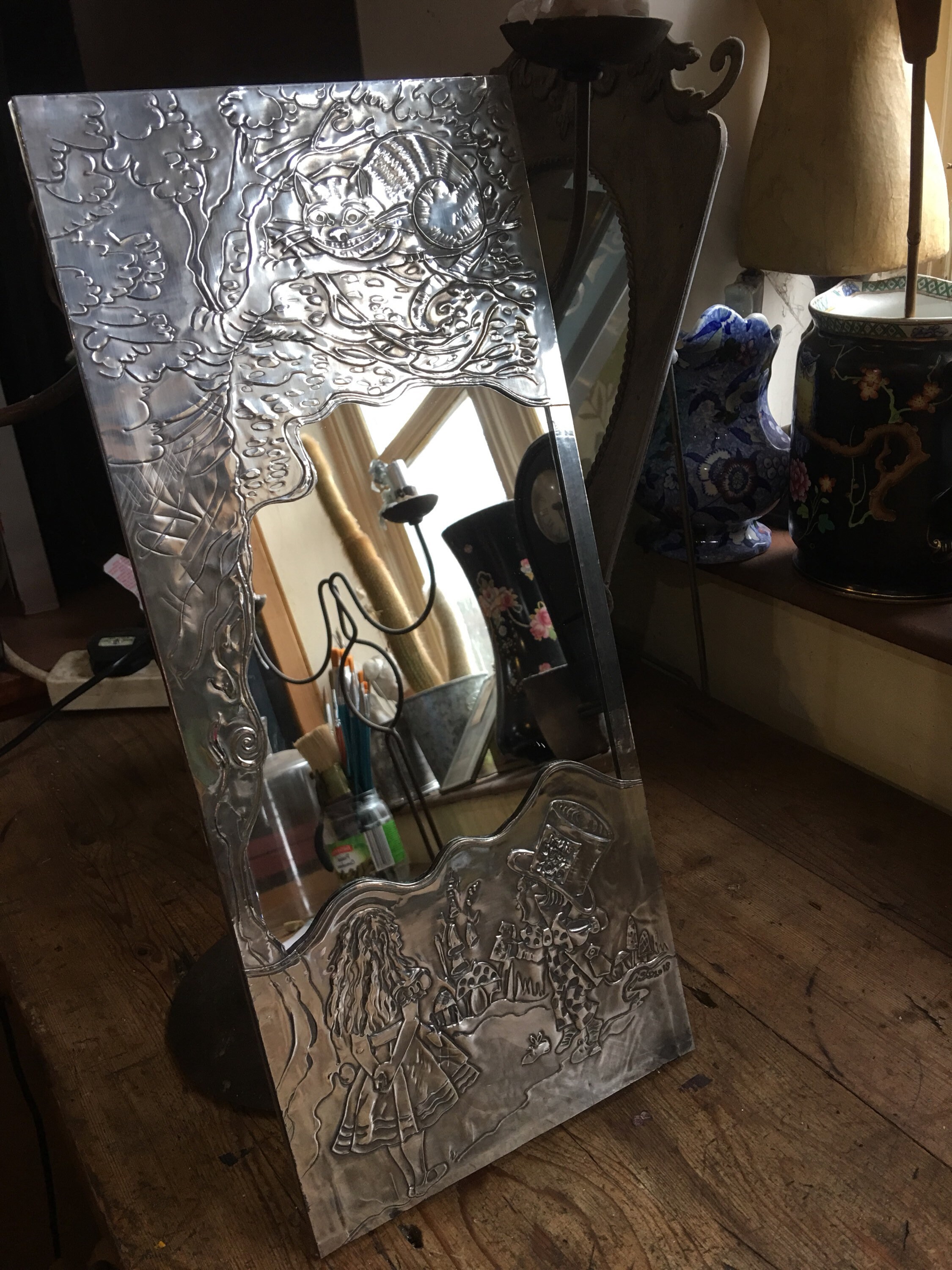 Alice in Wonderland Mirror. Alice the Cheshire Cat and the - Etsy UK