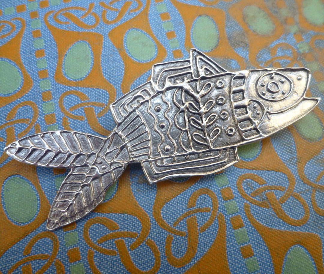 Fish Brooch, Pewter Pin. - Etsy