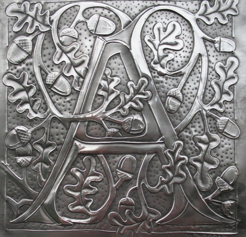 PEWTER MONOGRAM LETTER A - Etsy
