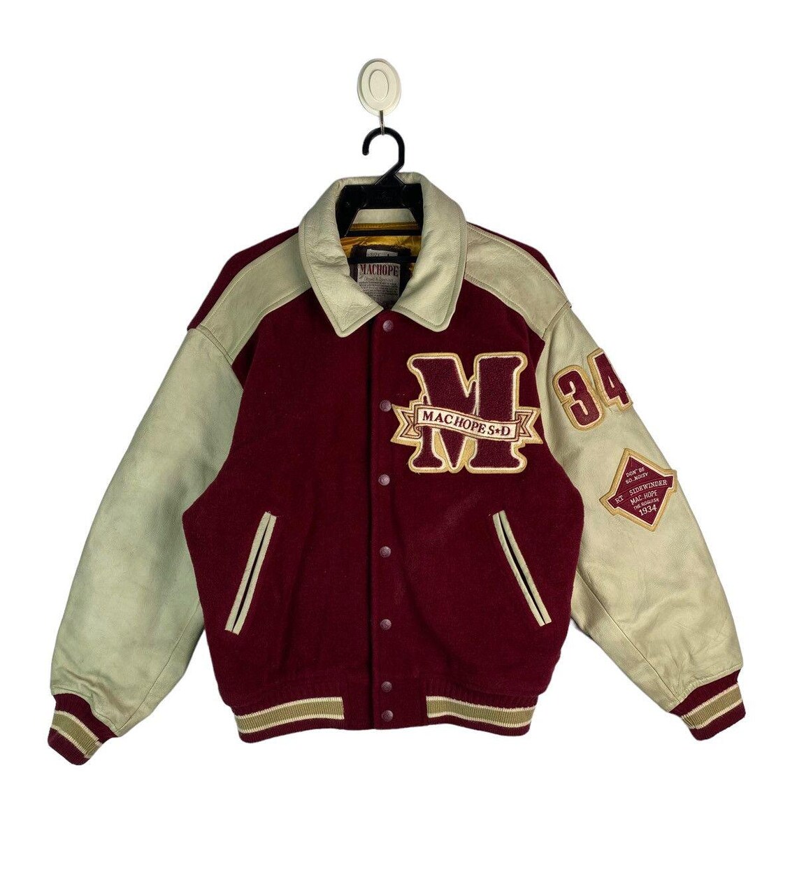 Vtg 90s MACHOPE Letterman Stadium Varsity Jacket Medium Size - Etsy