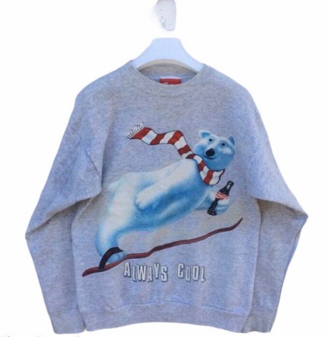 Vtg Rare 1994 Coca Cola Coke Promo Big Bear Skiing Sweatshirt Large ...