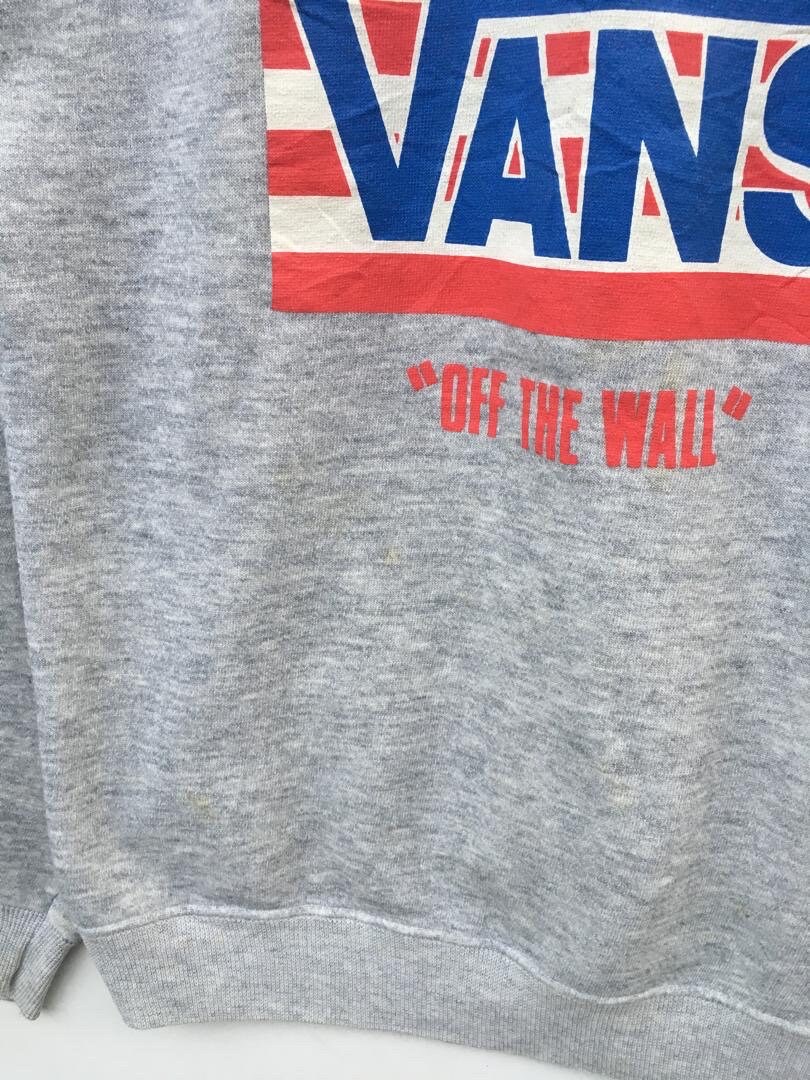 Vtg 80s VANS Skateboard Flag Logo Design Printed Spell Out Sweatshirt ...