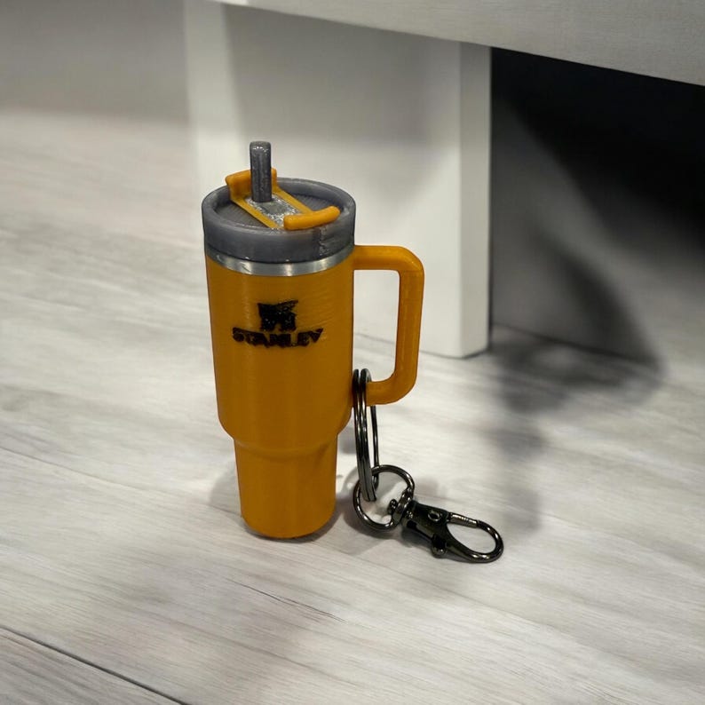 Mini Stanley Tumbler Keychain With Removable Lid | 3D Printed | Trendy ...