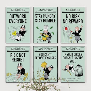 Monopoly Art Prints: Motivational Wall Decor (digital Download) - Etsy