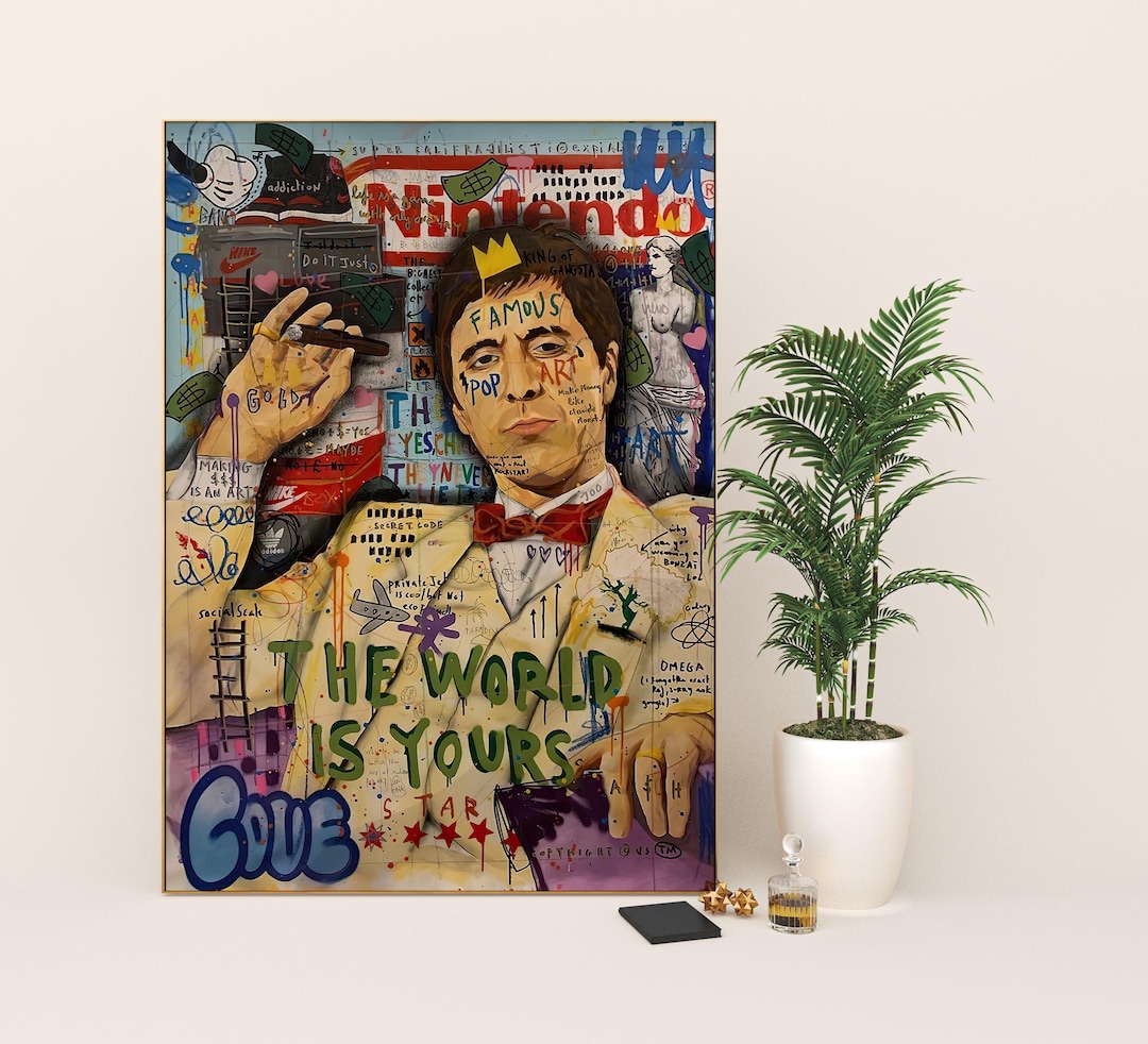 Graffiti Scarface the World is Yours - Love Yours. Printable Digital ...