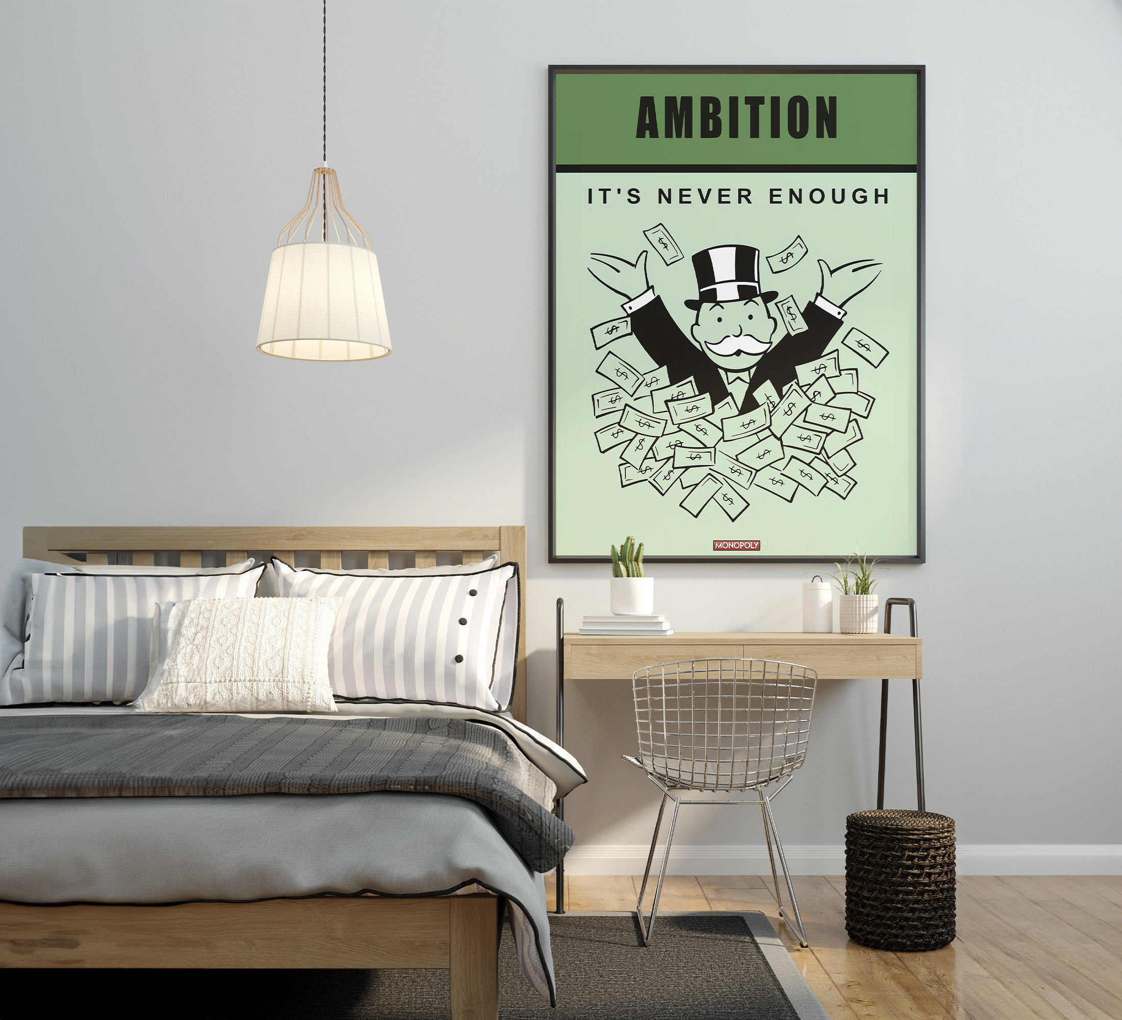 Monopoly Motivational Art Prints: Success, Happiness, Patience (digital ...