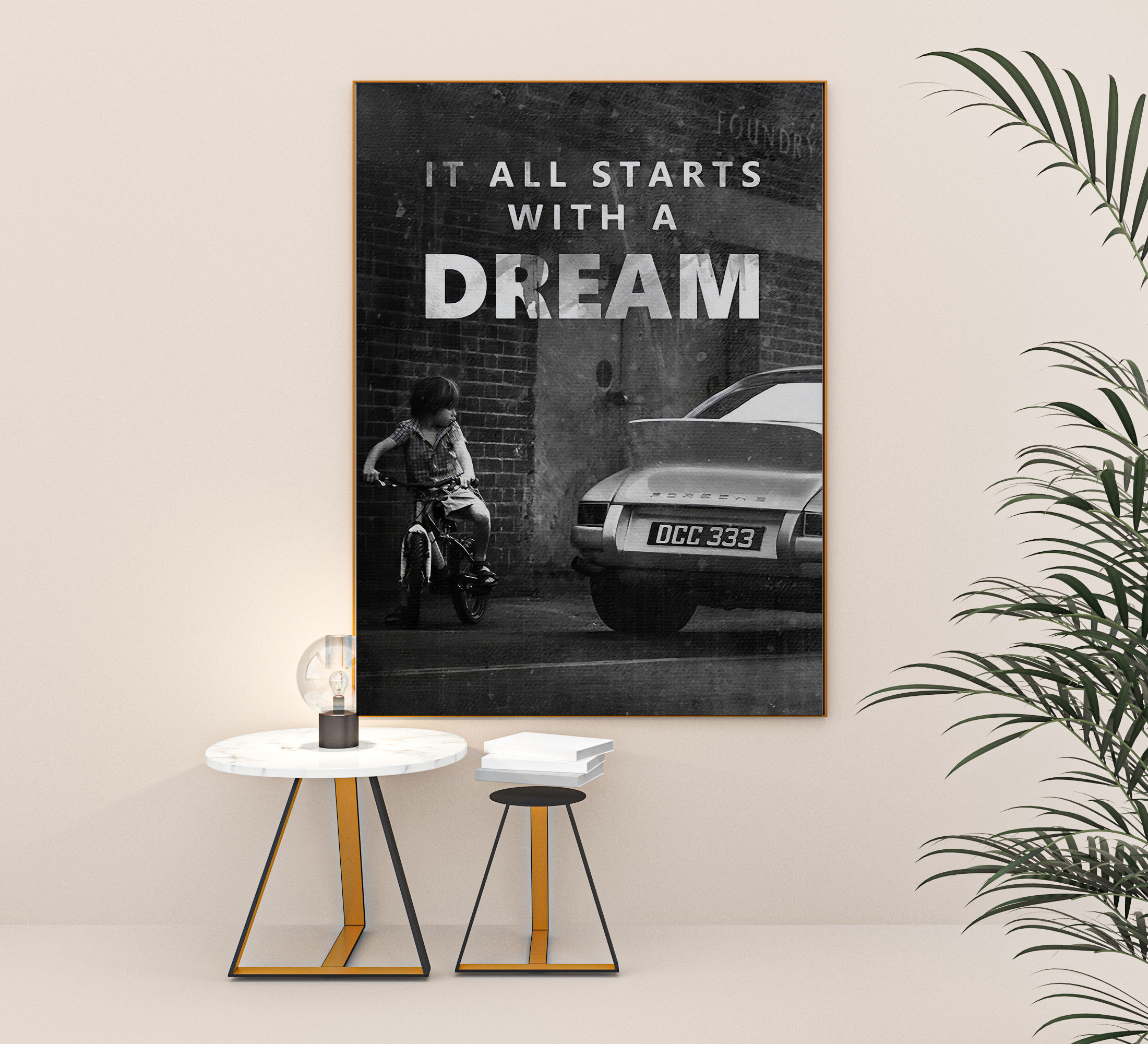 Dream Printable Wall Art - It All Starts With A Dream. Graffiti Canvas ...