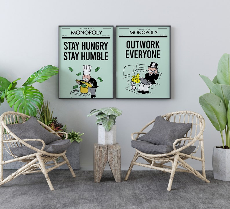 Monopoly Art Prints: Motivational Wall Decor (digital Download) - Etsy