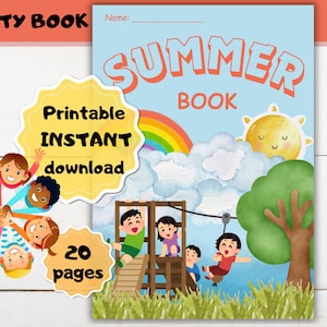 Summer Activity Book for Kids: Printable Learning Games (PDF) - Etsy