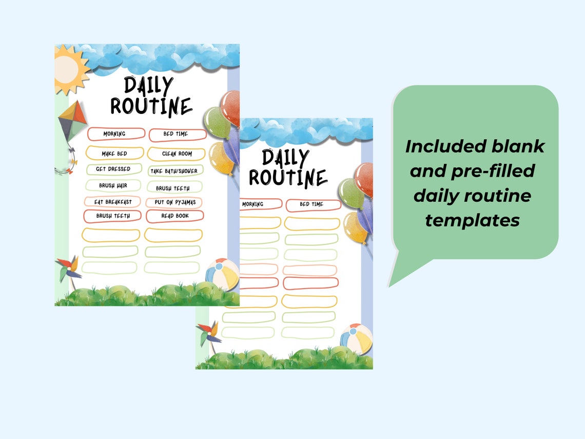 PLANNER for KIDS SUMMER Break Printable Activity for Kids Daily Chore ...