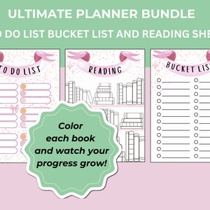 Printable Planner Bundle: Daily, Weekly, Monthly, Self-care (PDF) - Etsy