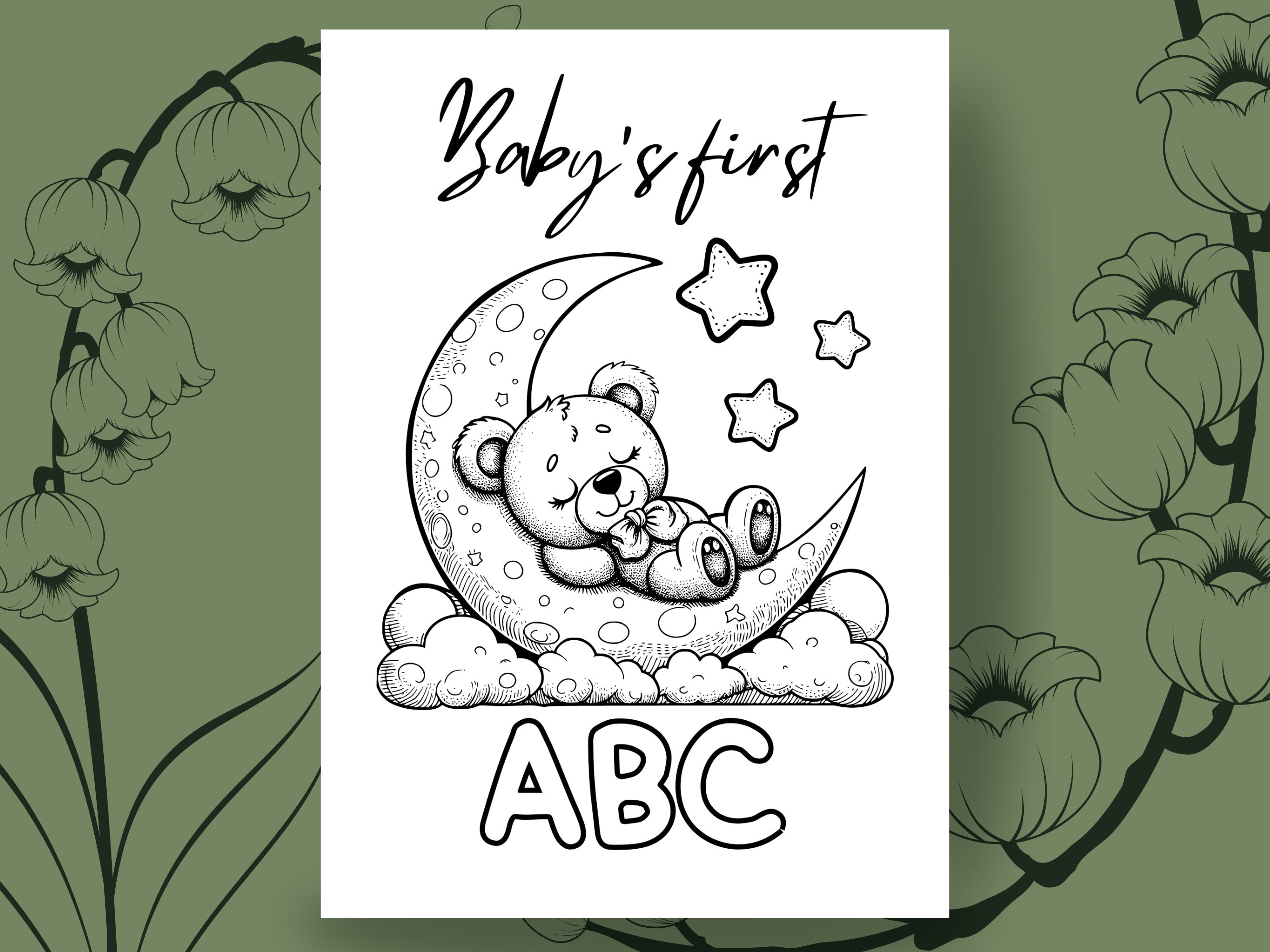 28 Blank Baby's First ABC Coloring Pages, Baby Shower ABC Book, Baby ...