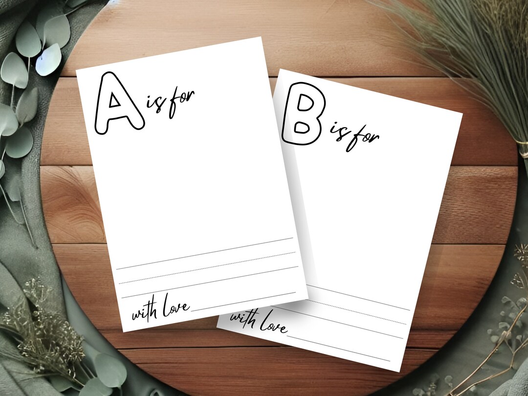 28 Blank Baby's First ABC Coloring Pages, Baby Shower ABC Book, Baby ...