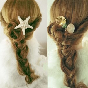Ocean-themed Natural Seashell Hair Accessories Featuring Starfish and ...