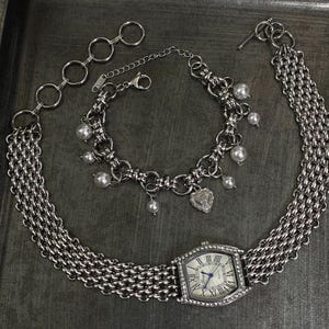 Cyberpunk Single Watch Choker Necklace, Elegant Minimalist Multiple ...