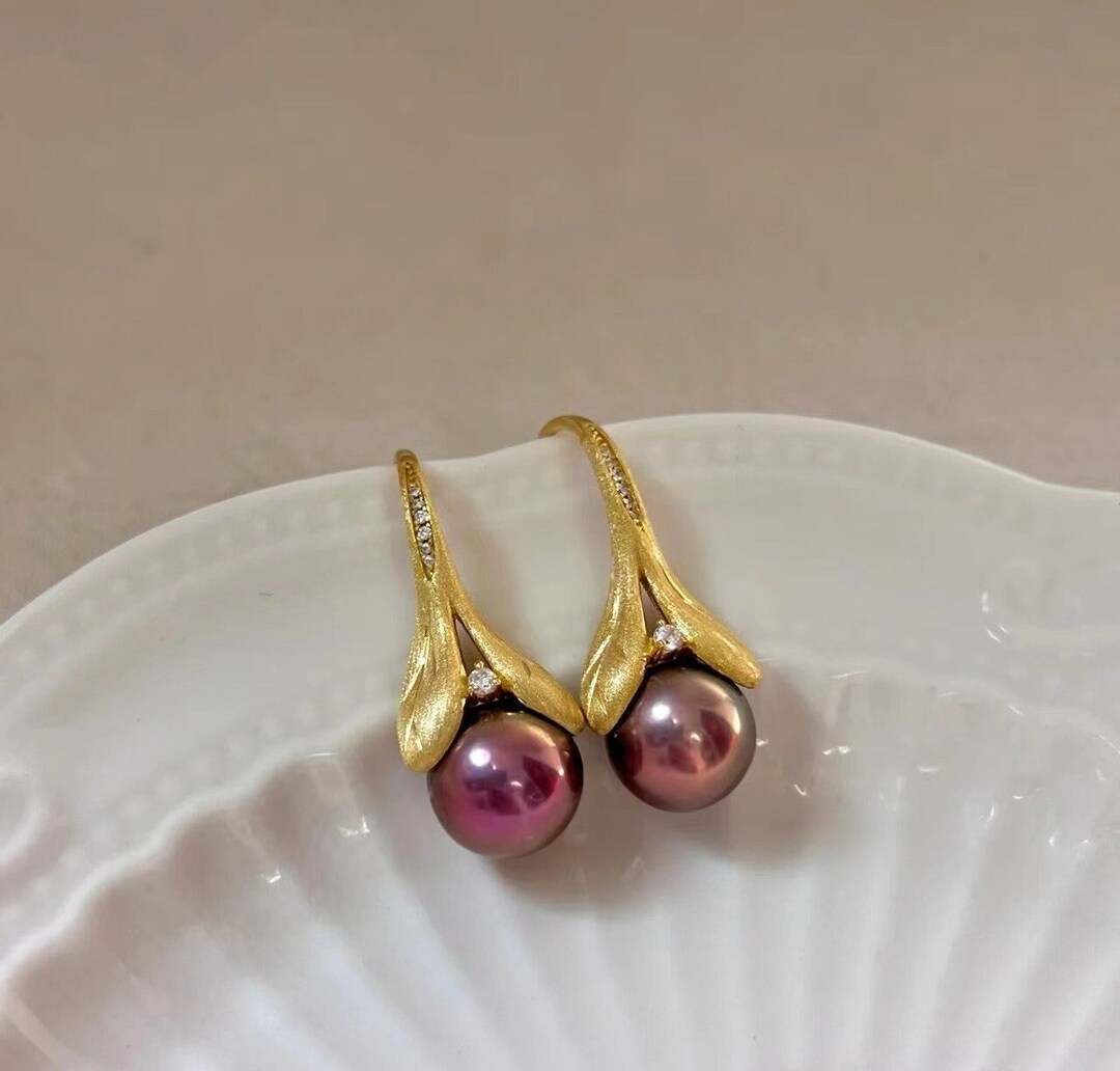 Aurora Freshwater Pearl Tulip Hook Earrings,perfect Gift for Birthday ...