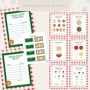 Pizza Shop Dramatic Play Kit Digital Download-preschool Pretend Play ...