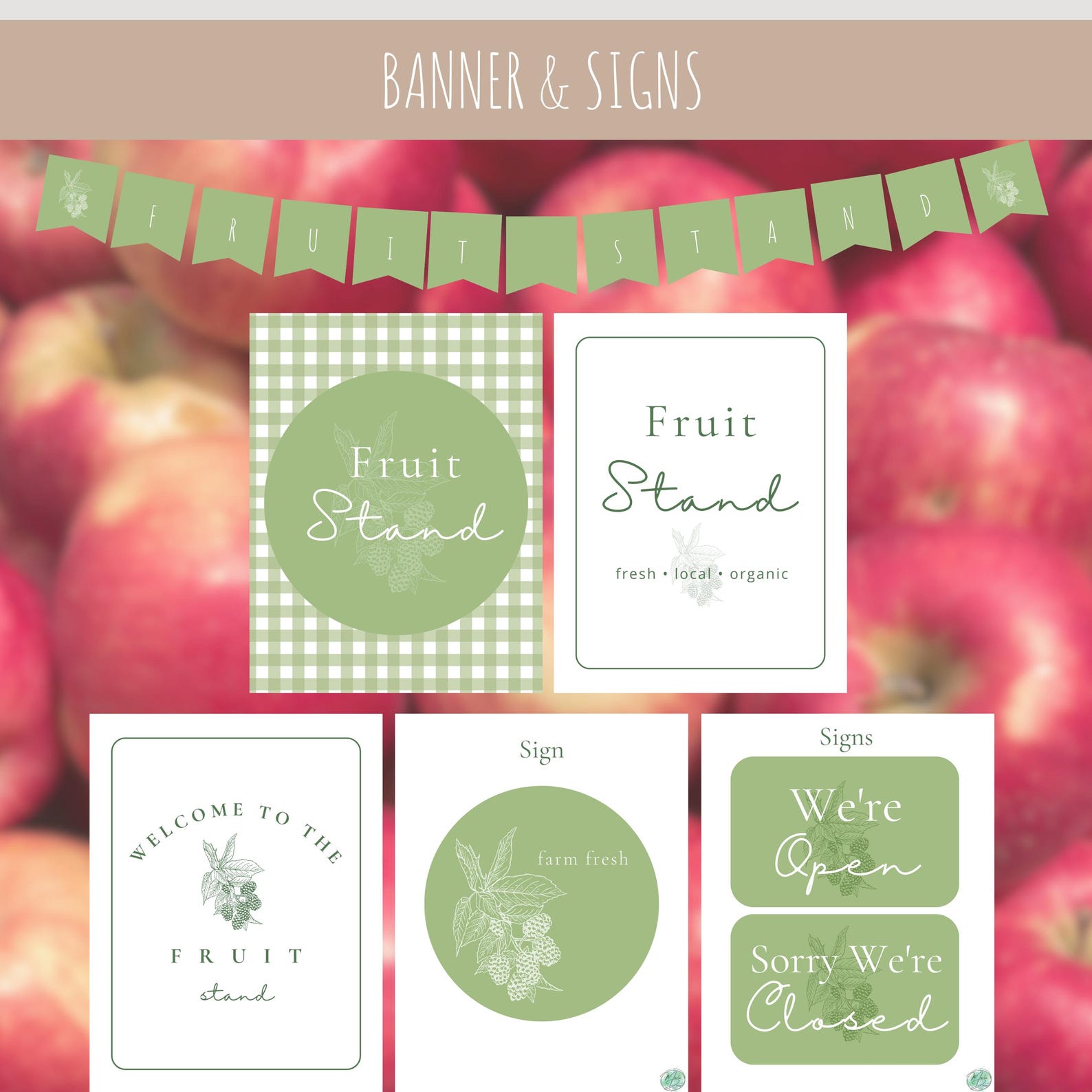 Fruit Stand Dramatic Play Printable-pretend Play Farmers Market-kids ...